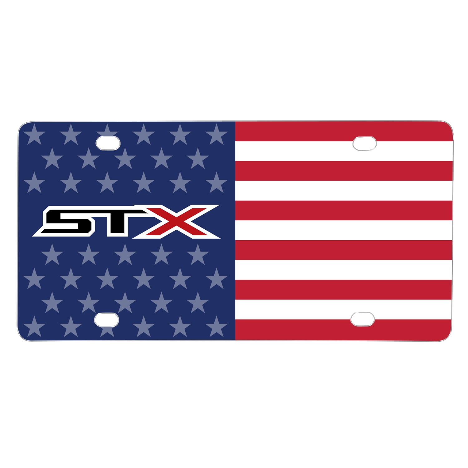 Ford STX 4x4 Logo USA Flag Graphic Special Aluminum Metal License Plate ...