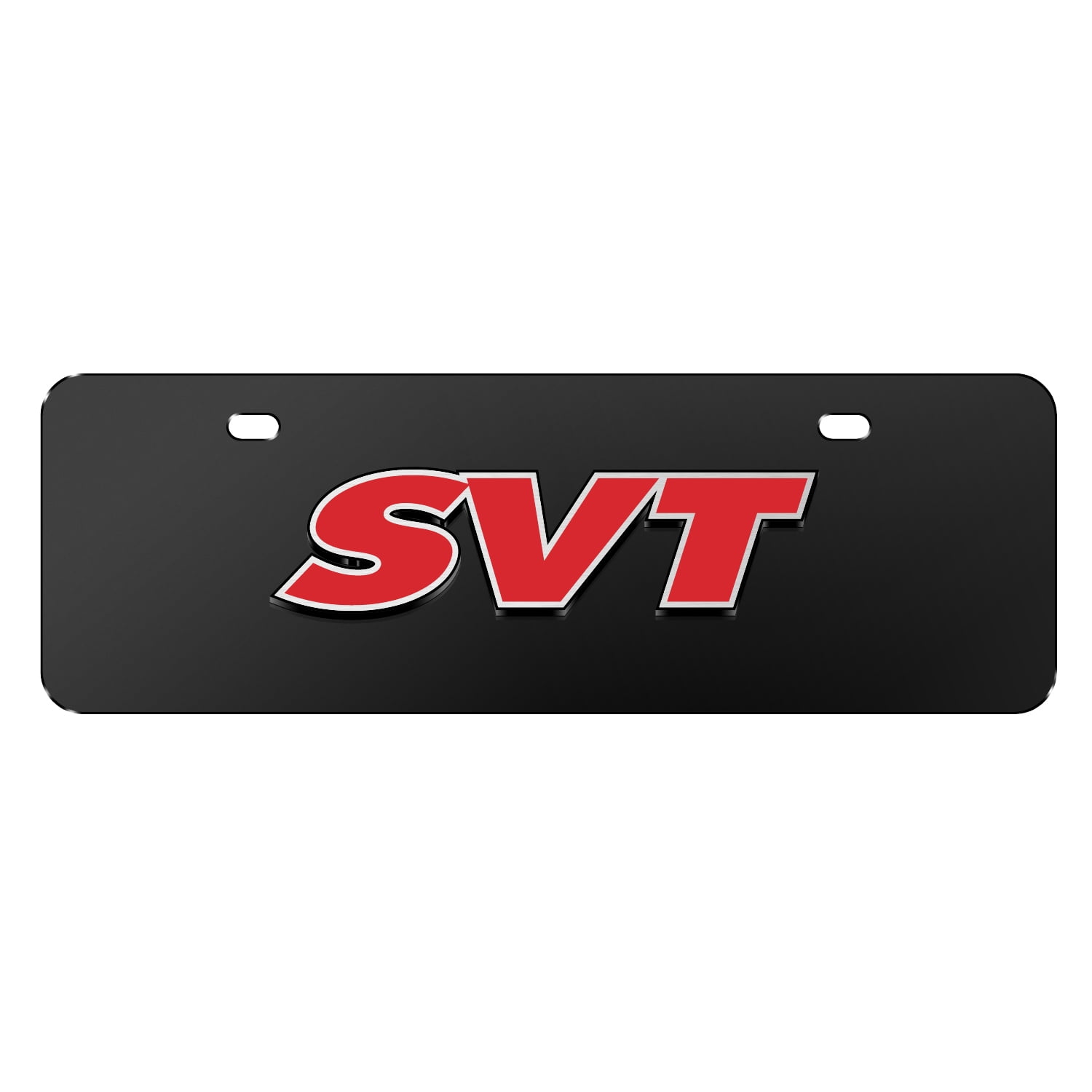 Ford SVT 3D Logo 12" x 4.25" European Look Black Half-Size Stainless ...