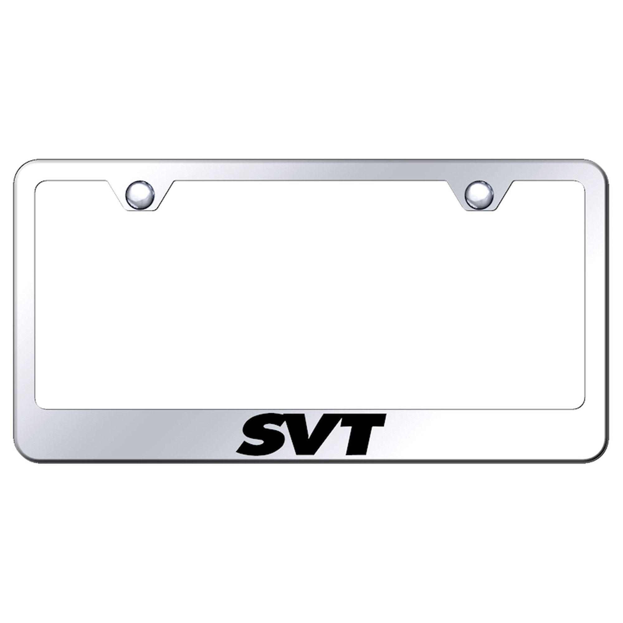 Ford SVT Laser Etched Logo Stainless Steel License Plate Frame (Chrome ...