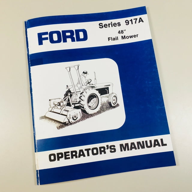 Ford Series 917A 48" Flail Mower Operators Owners Manual - Walmart ...