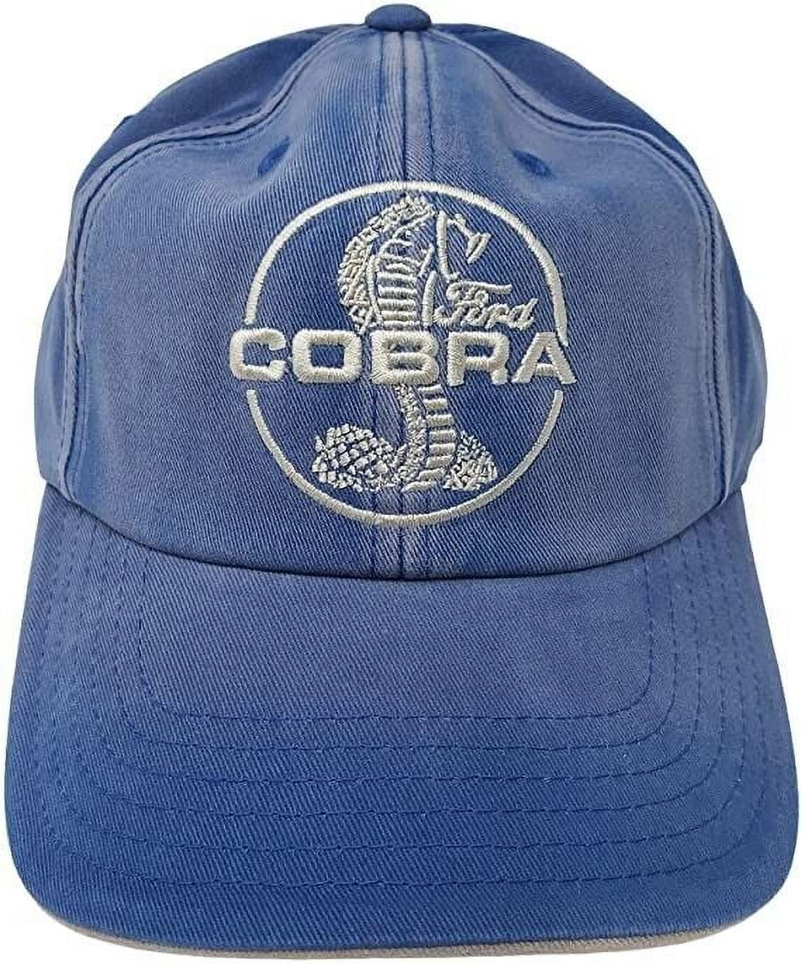 Ford Shelby Cobra Baseball Cap Logo Car Auto Racing Hat Blue Officially ...