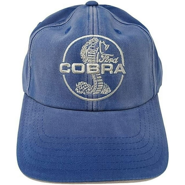 Ford Shelby Cobra Baseball Cap Logo Car Auto Racing Hat Blue Officially ...