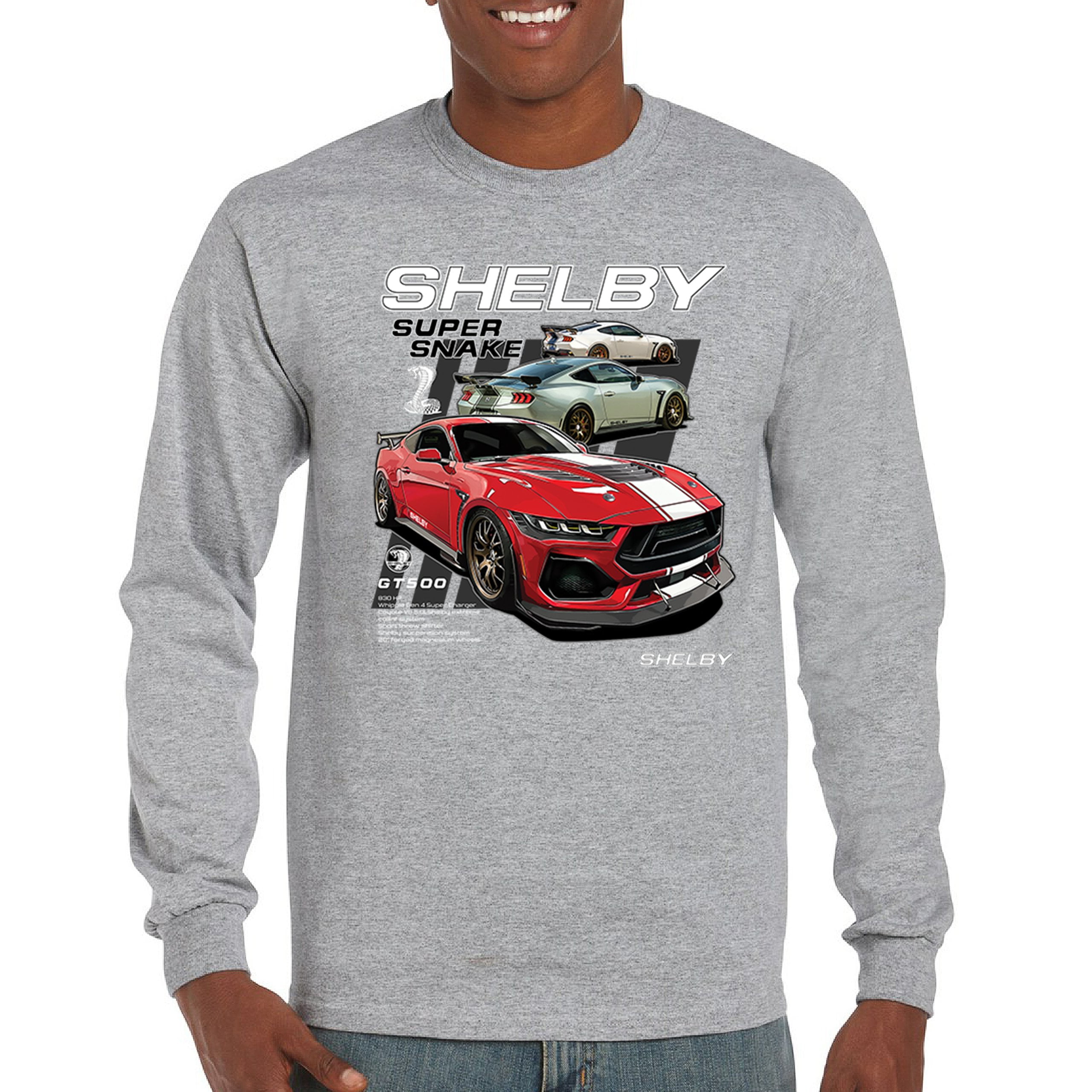 Ford Shelby Super Snake GT500 Long Sleeve T-shirt American Mustang ...