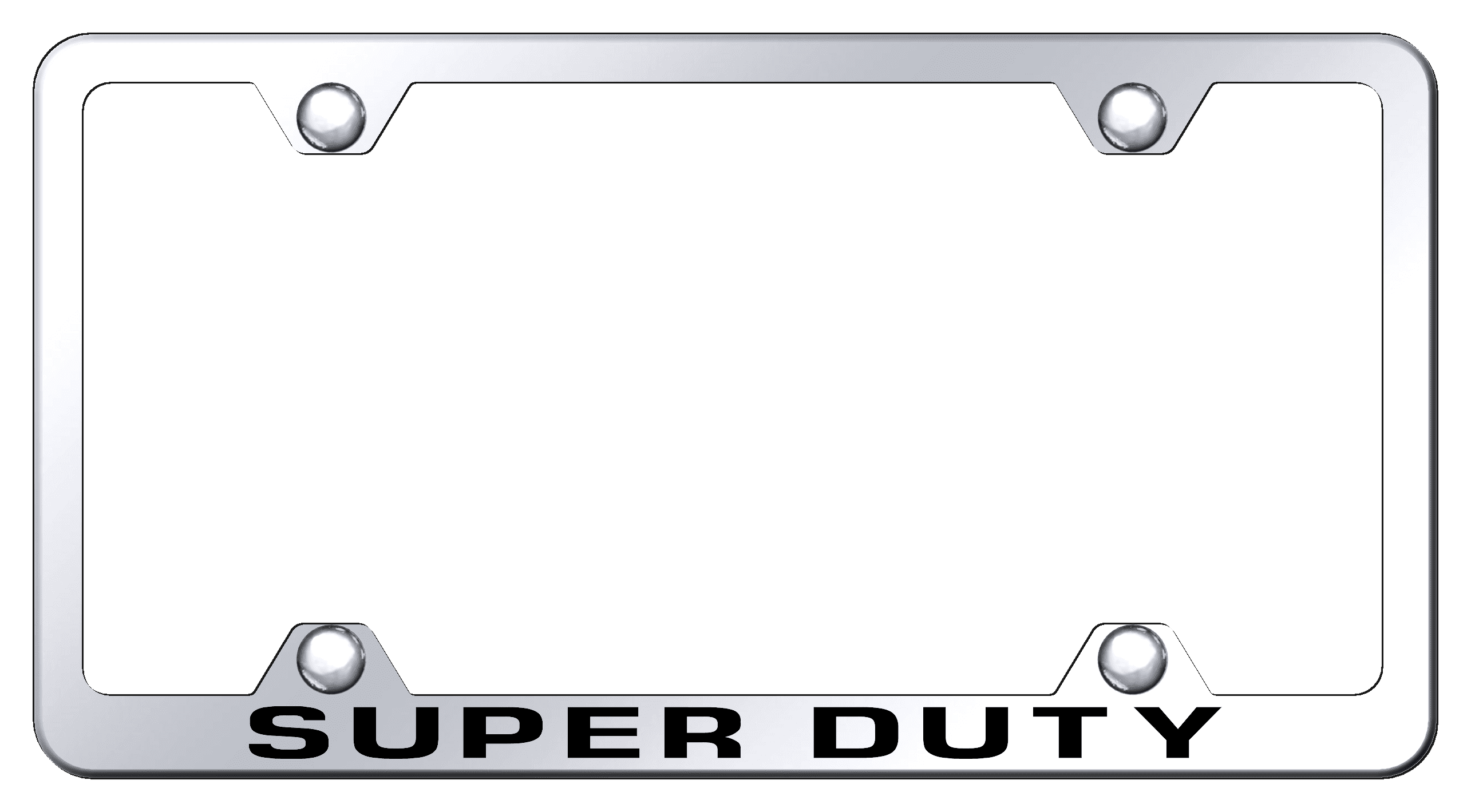 Ford Super Duty Laser Etched Logo Wide Body License Plate Frame (Chrome ...