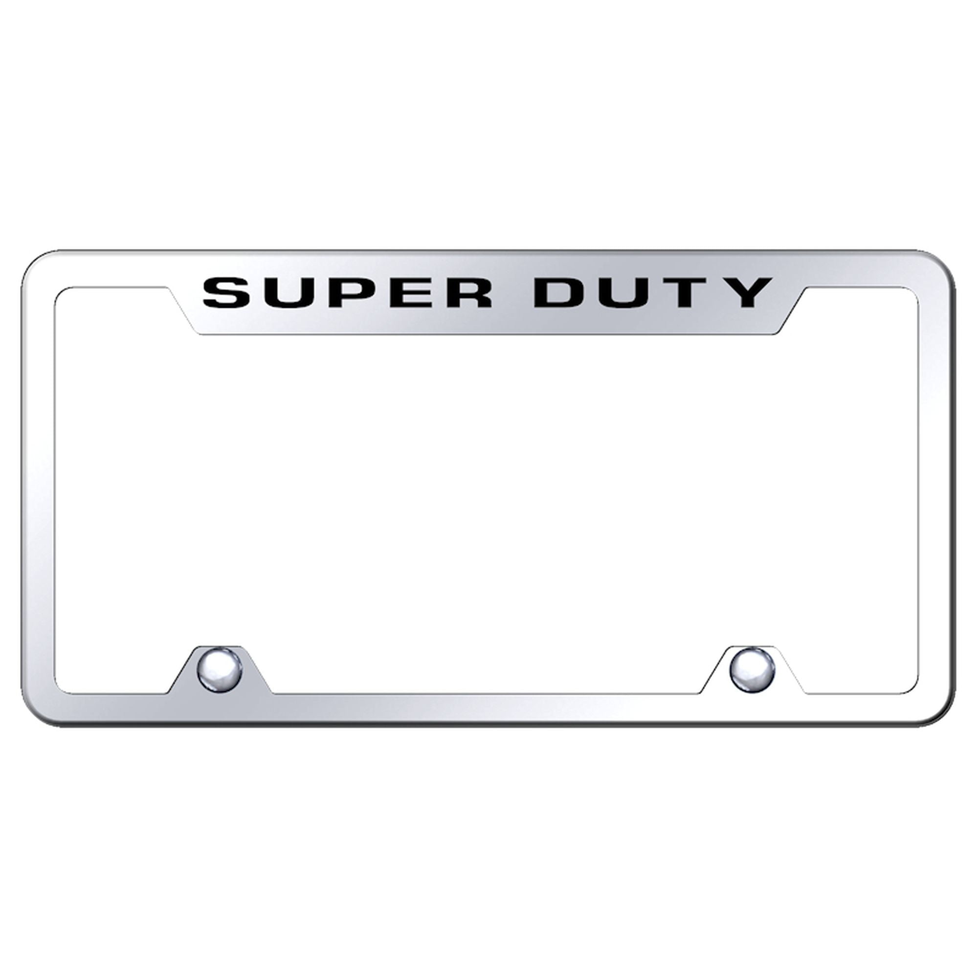 Ford Super Duty Logo Stainless Steel Truck Cut-Out License Plate Frame ...