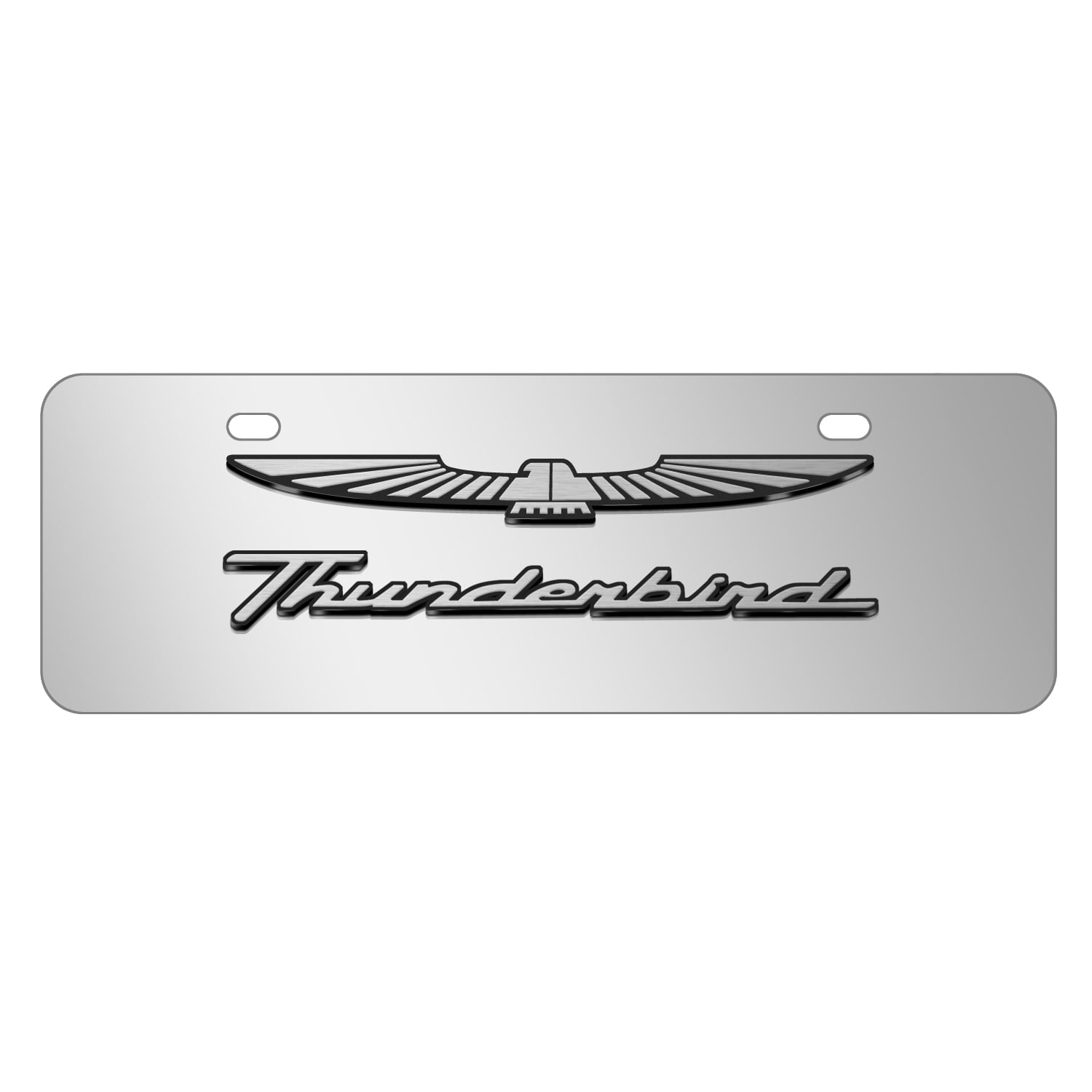 Ford Thunderbird 3D Logo 12" x 4.25" European Look Chrome Half-Size ...