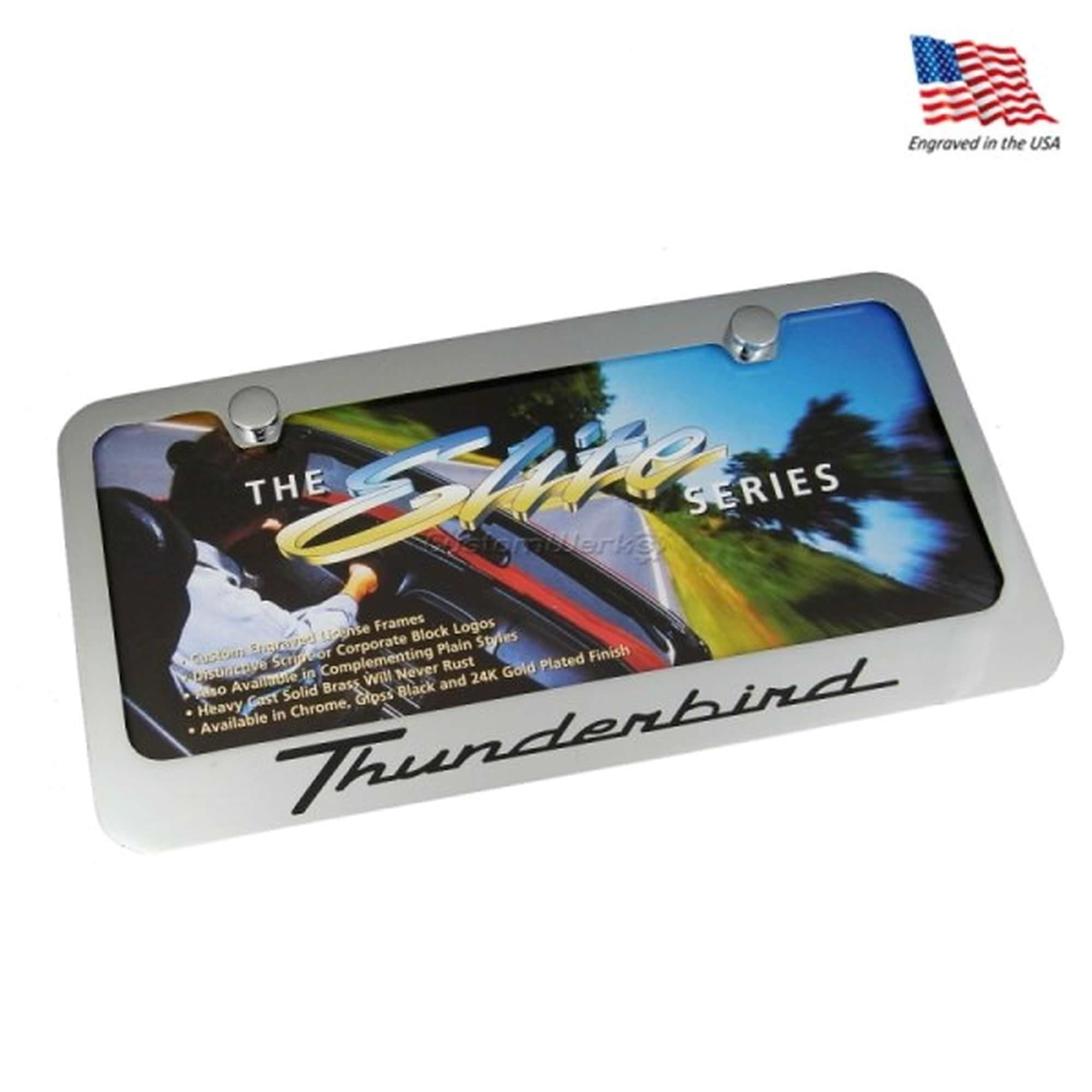 Ford Thunderbird Chrome Metal License Plate Frame - Walmart.com