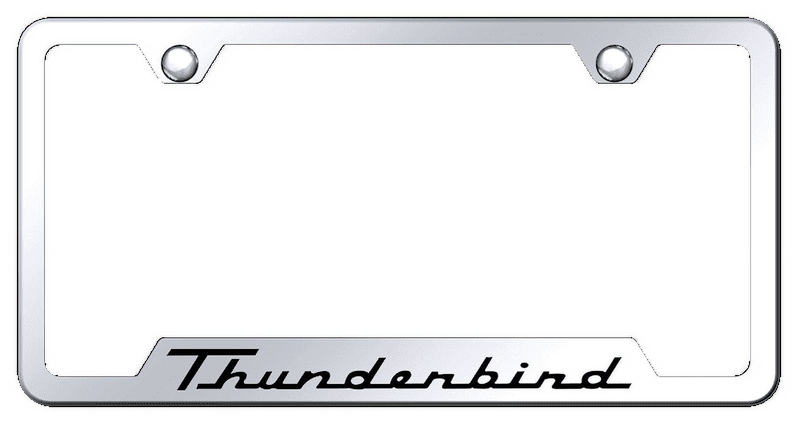Ford Thunderbird Laser Etched Logo Cut-Out License Plate Frame (Chrome ...