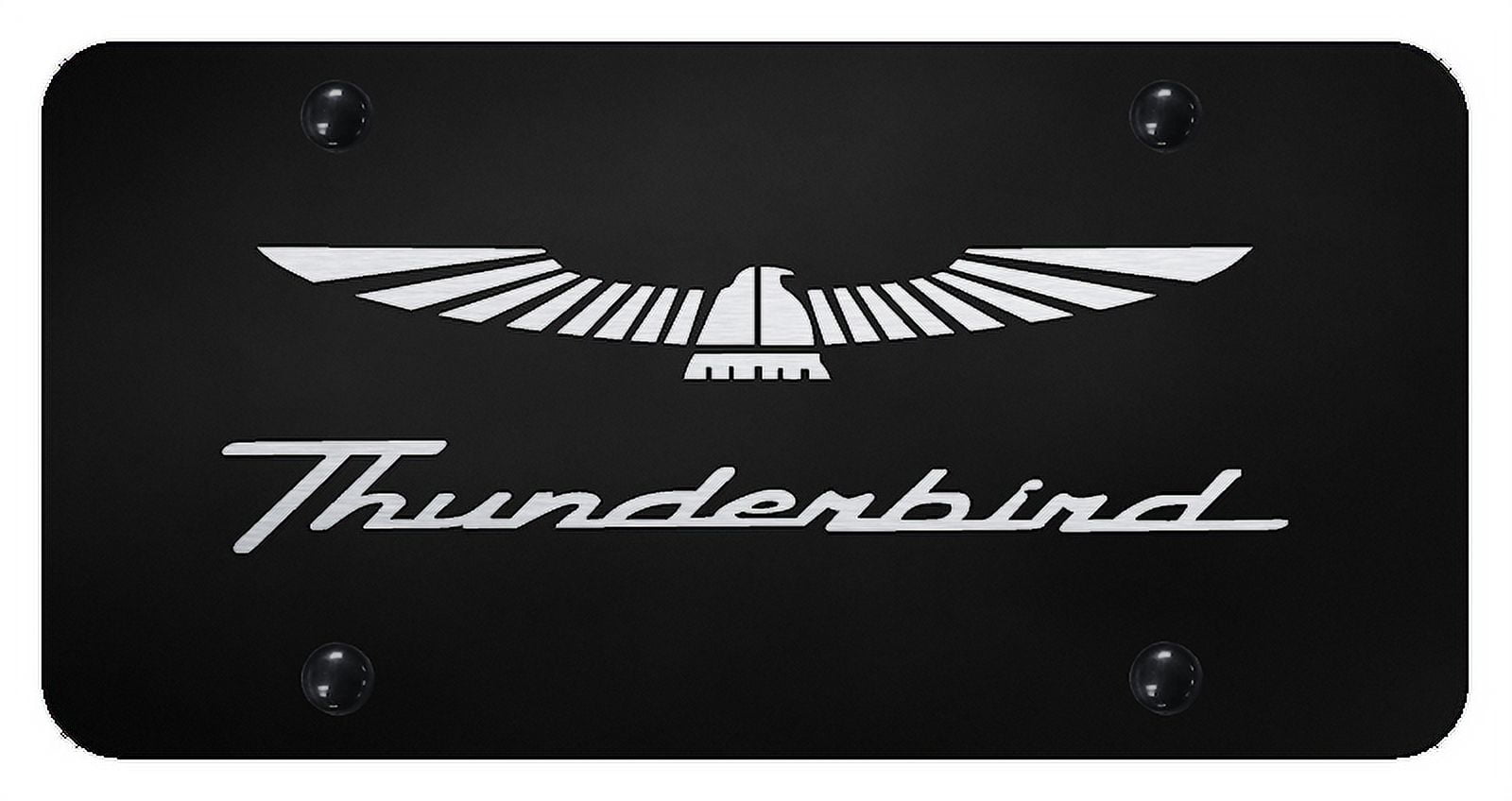 Ford Thunderbird Laser Etched Logo License Plate (Black) - Walmart.com