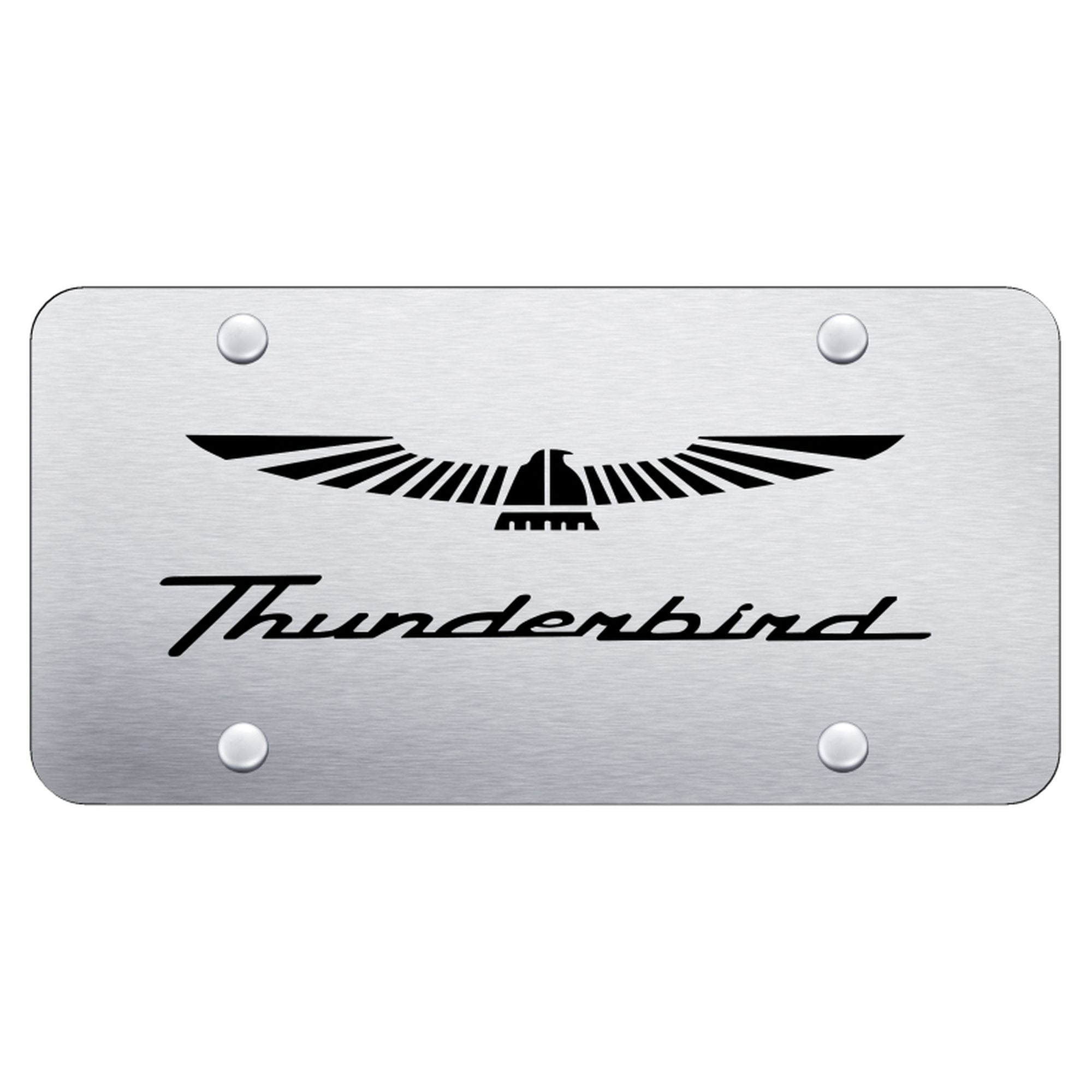 Ford Thunderbird Laser Etched Logo License Plate (Brushed Chrome ...