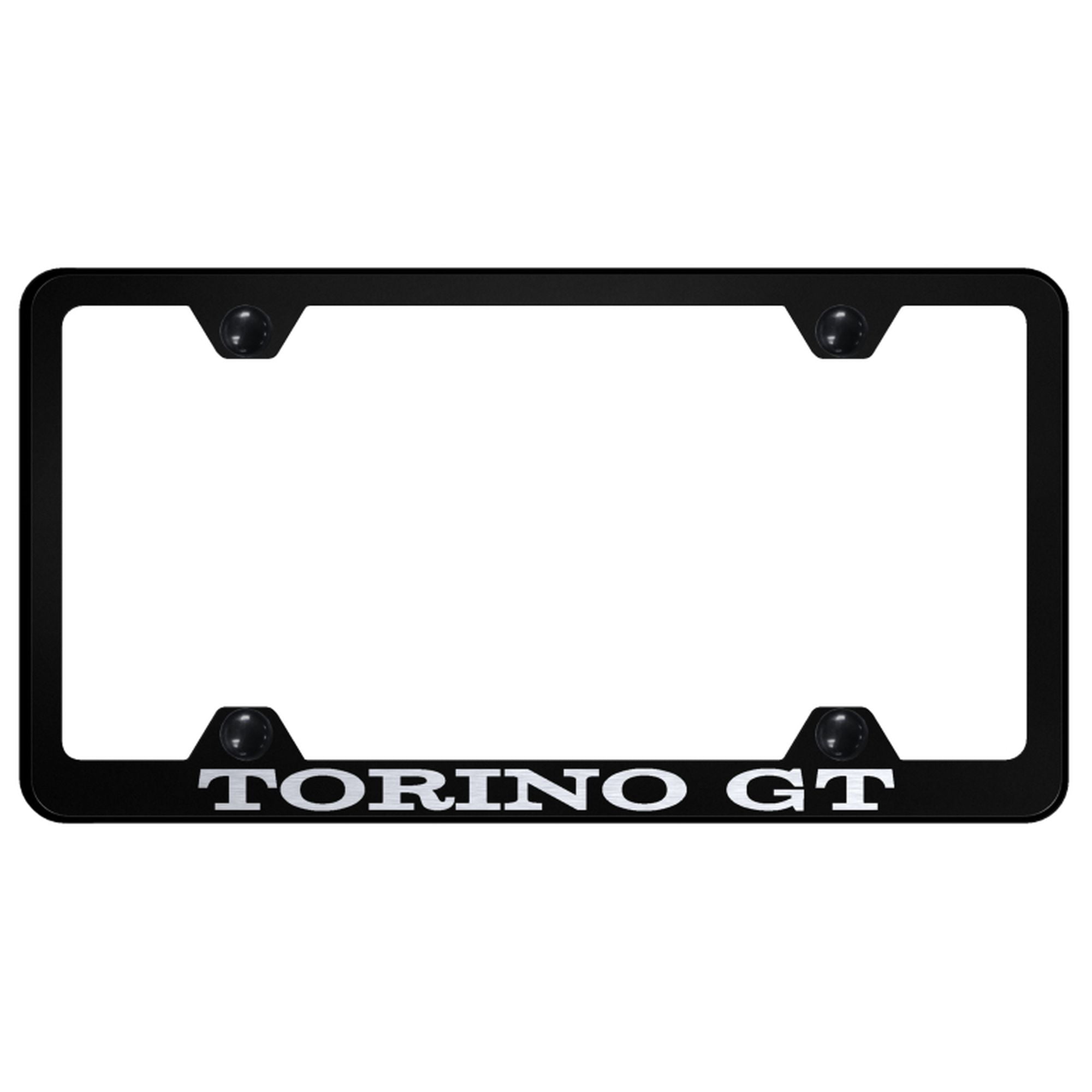 Ford Torino GT Laser Etched Logo Wide Body License Plate Frame (Black ...