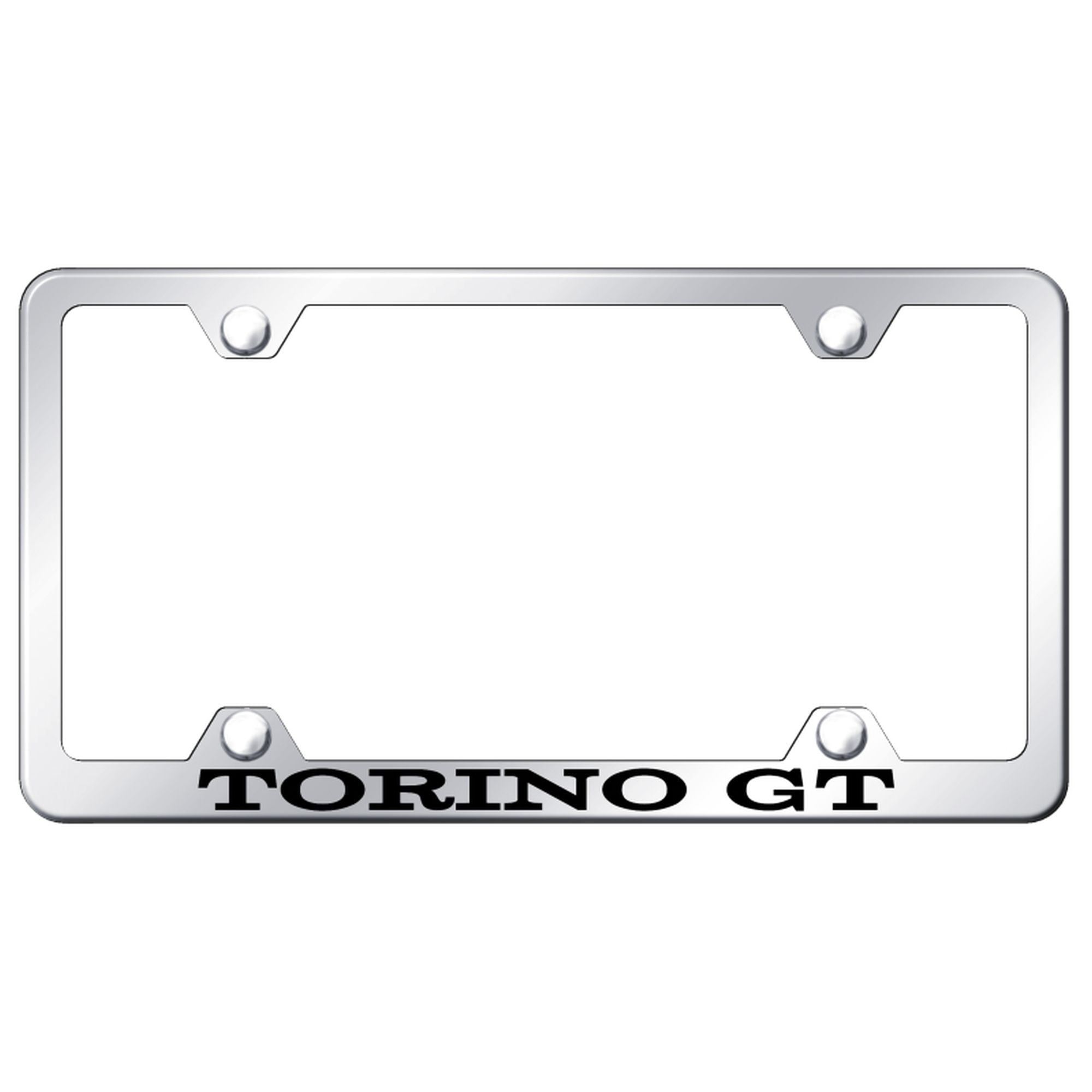 Ford Torino GT Laser Etched Logo Wide Body License Plate Frame (Chrome ...