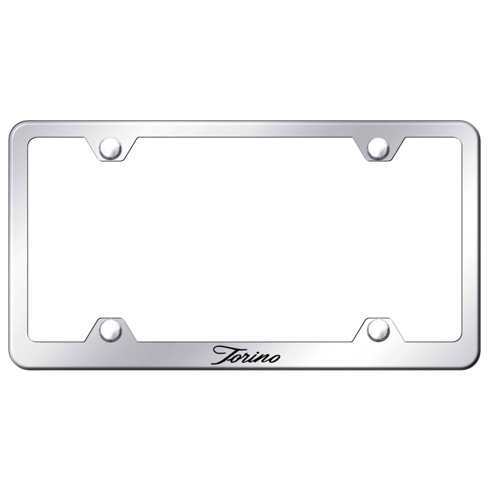Ford Torino Laser Etched Logo Wide Body License Plate Frame (Silver ...