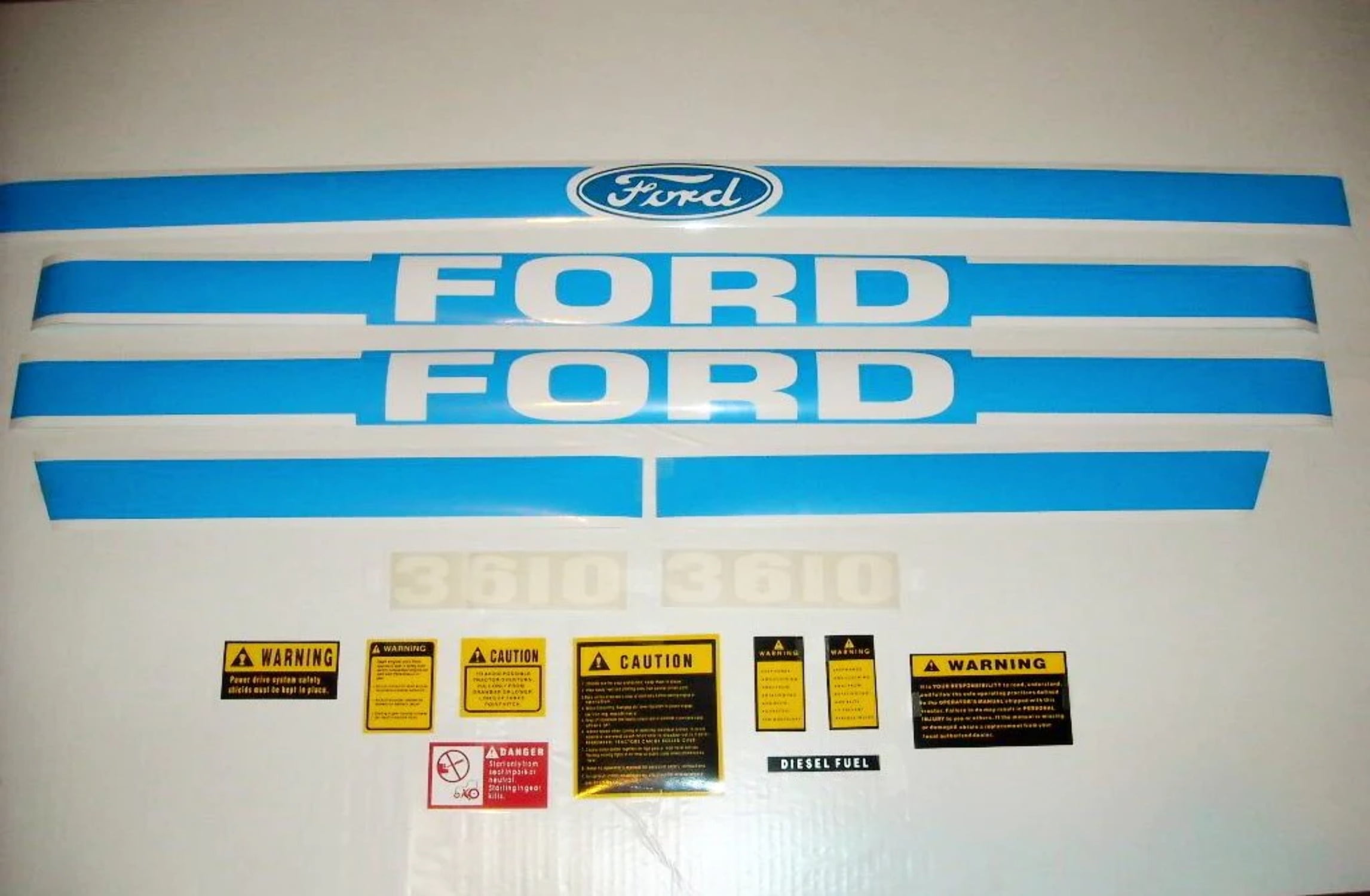 Ford Tractor 3610 Decals with Caution Decals - Walmart.com