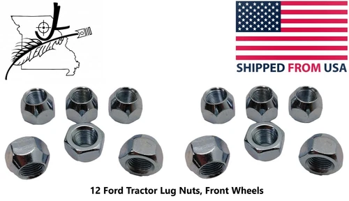 Ford Tractor Wheel Lug Nut Set 1/2-20 Nuts N Naa 2N 9N 8N 600 601 801 ...