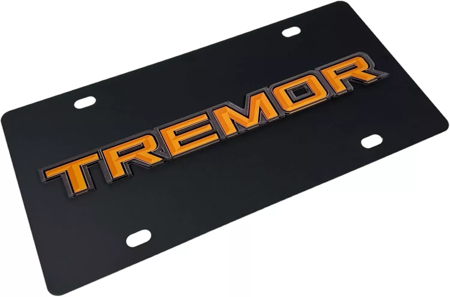 Ford Tremor 3D Emblem Stealth Matte Black Carbon License Plate Official ...