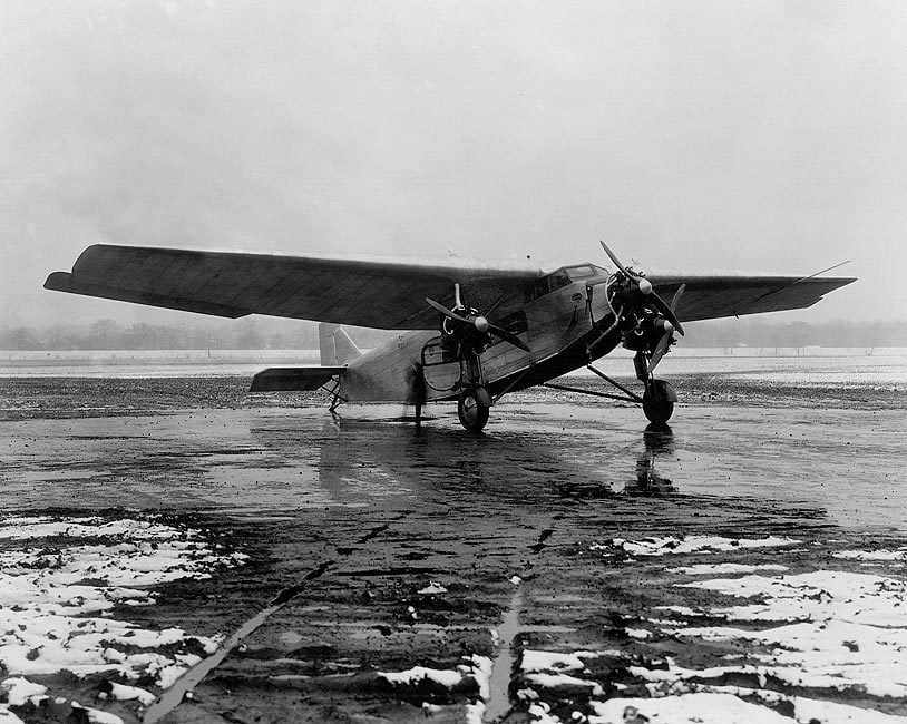 Ford Trimotor Passenger Aircraft 1930 Style - B - 24x36 Inch Glossy ...