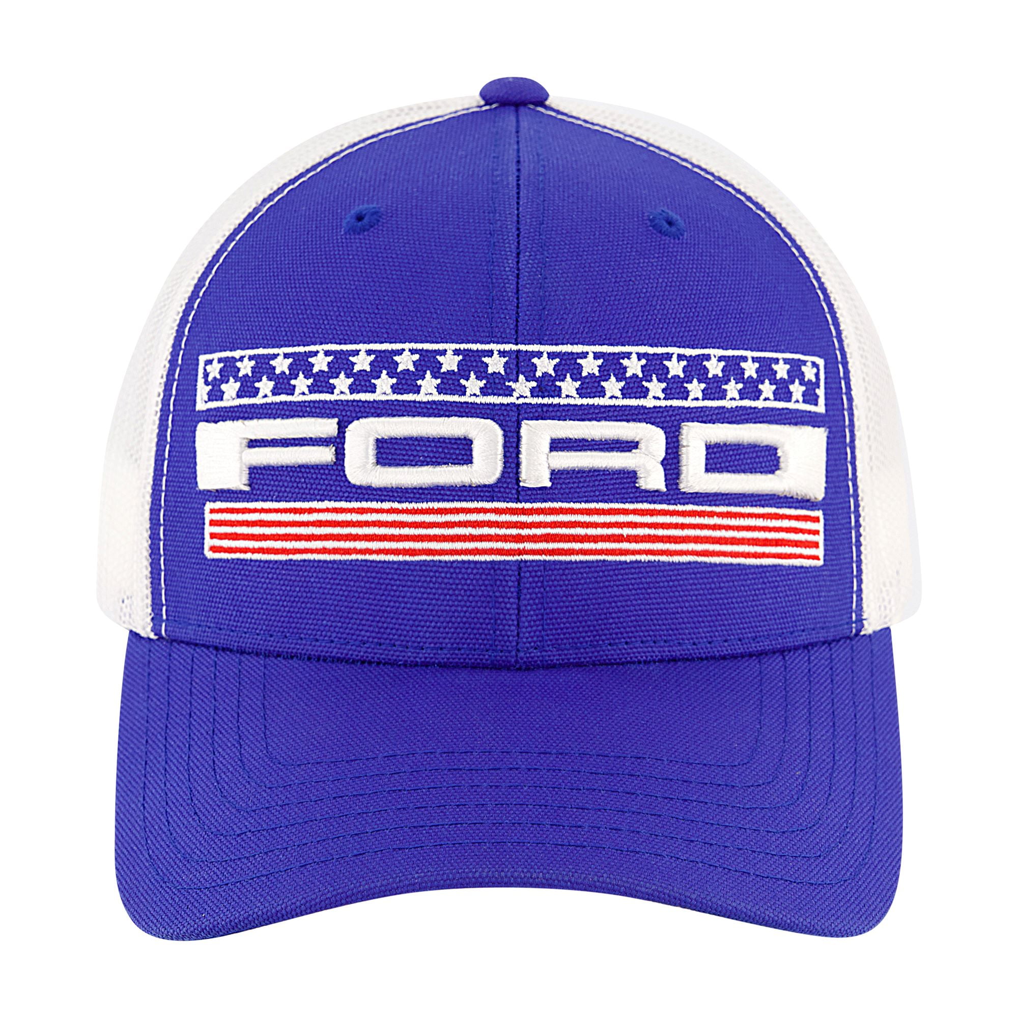 Ford Trucker Hat, Adjustable Mesh Snapback Baseball Cap with Curved ...