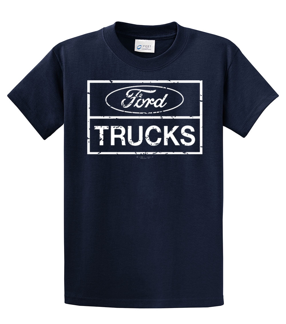 Ford Trucks Classic Square Logo Men's Short Sleeve T-shirt Pickup Truck ...