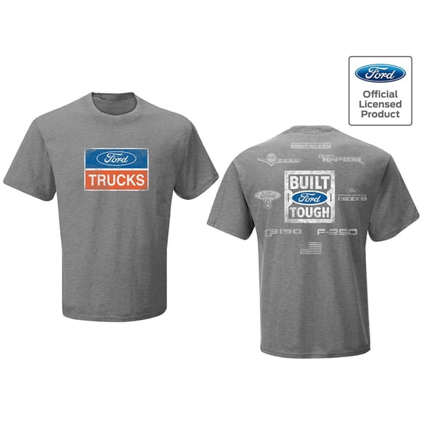 Ford Trucks Men's Licensed Built Tough Logo Distressed Tee T-Shirt ...