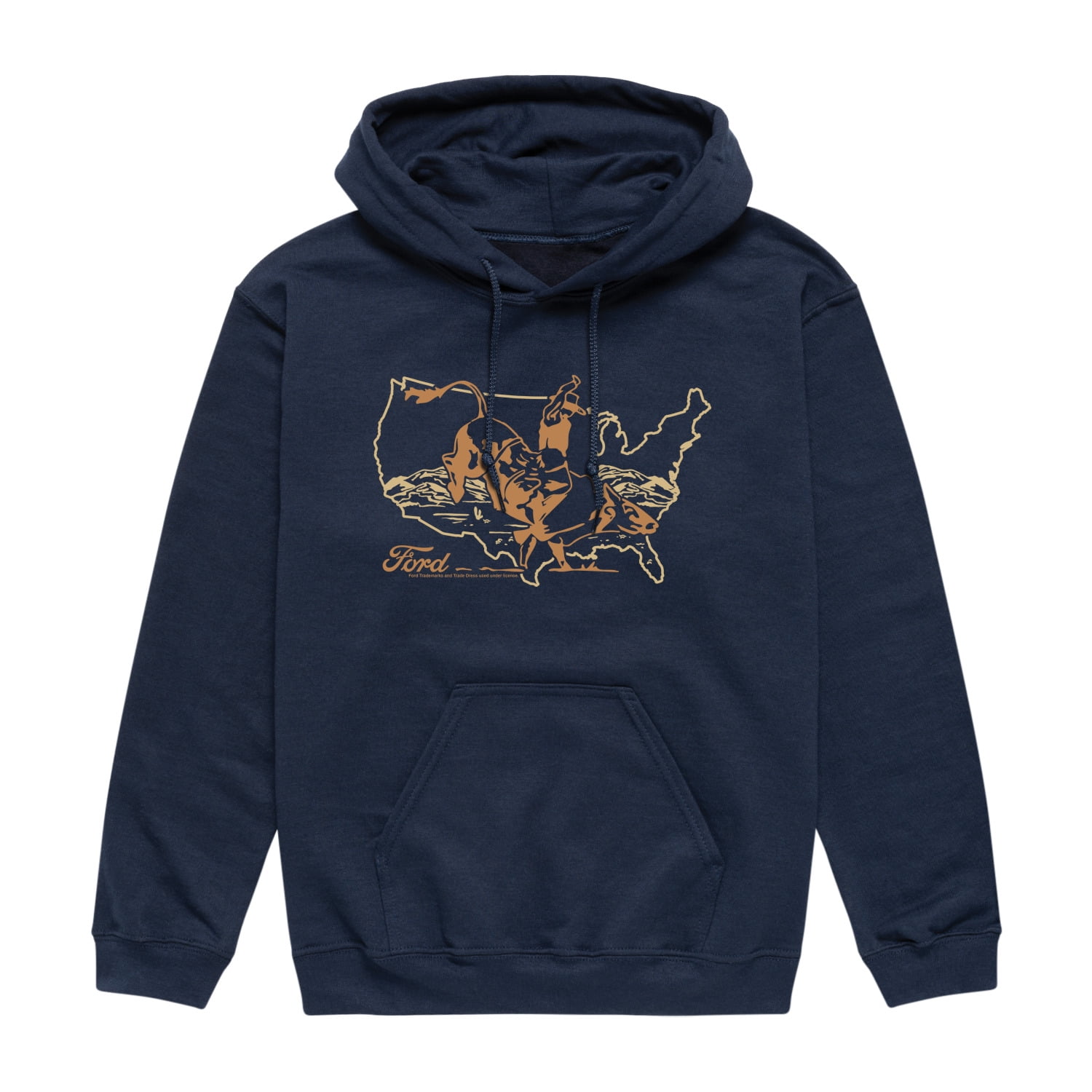 Ford - Western Bull Rider - Men's Fleece Hoodie Sweatshirt - Walmart.com