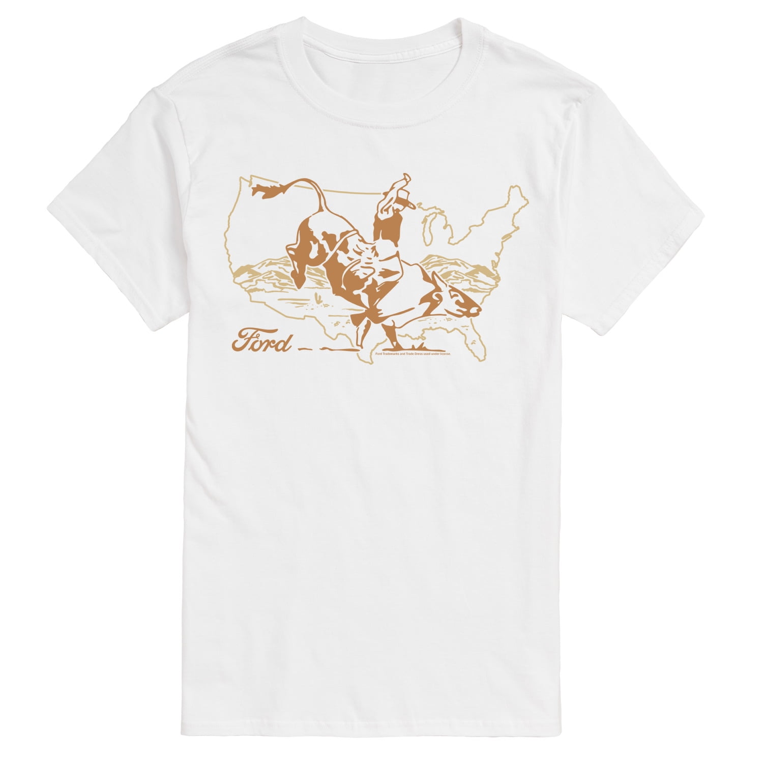 Ford - Western Bull Rider - Men's Short Sleeve Graphic T-Shirt ...
