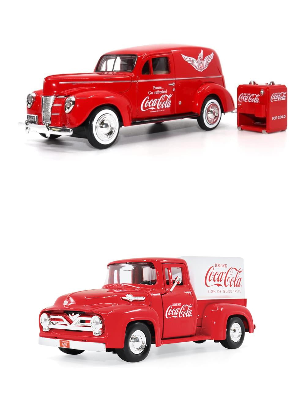 Ford f-100 & sedan Diecast Car Package - Two 1/24 Scale Diecast Model ...
