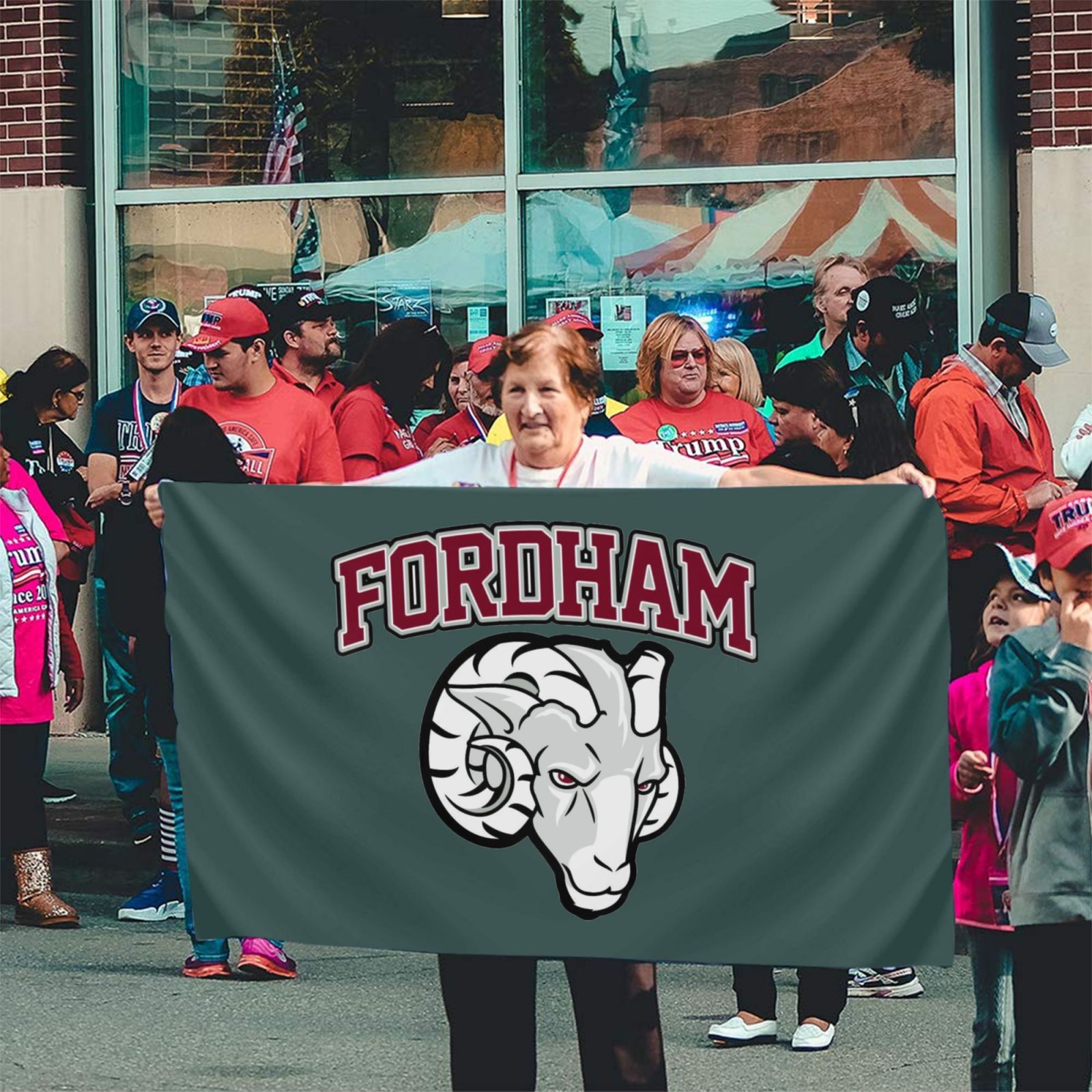 Fordham Rams Logo Flag 3x5 Outdoor ,Sewn Stripes, Stronger Brass ...