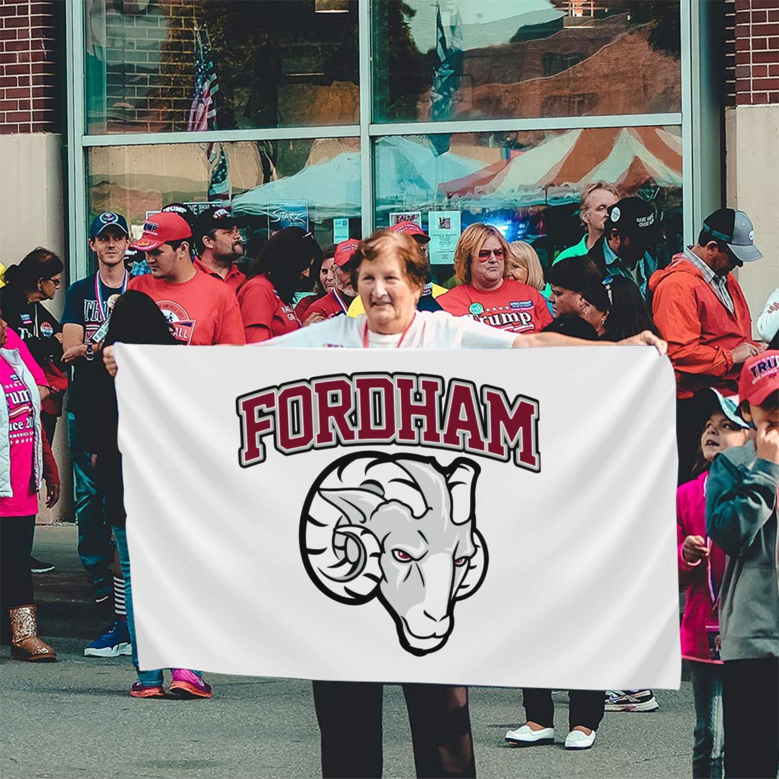 Fordham Rams Logo Flag 3x5 Outdoor ,Sewn Stripes, Stronger Brass ...
