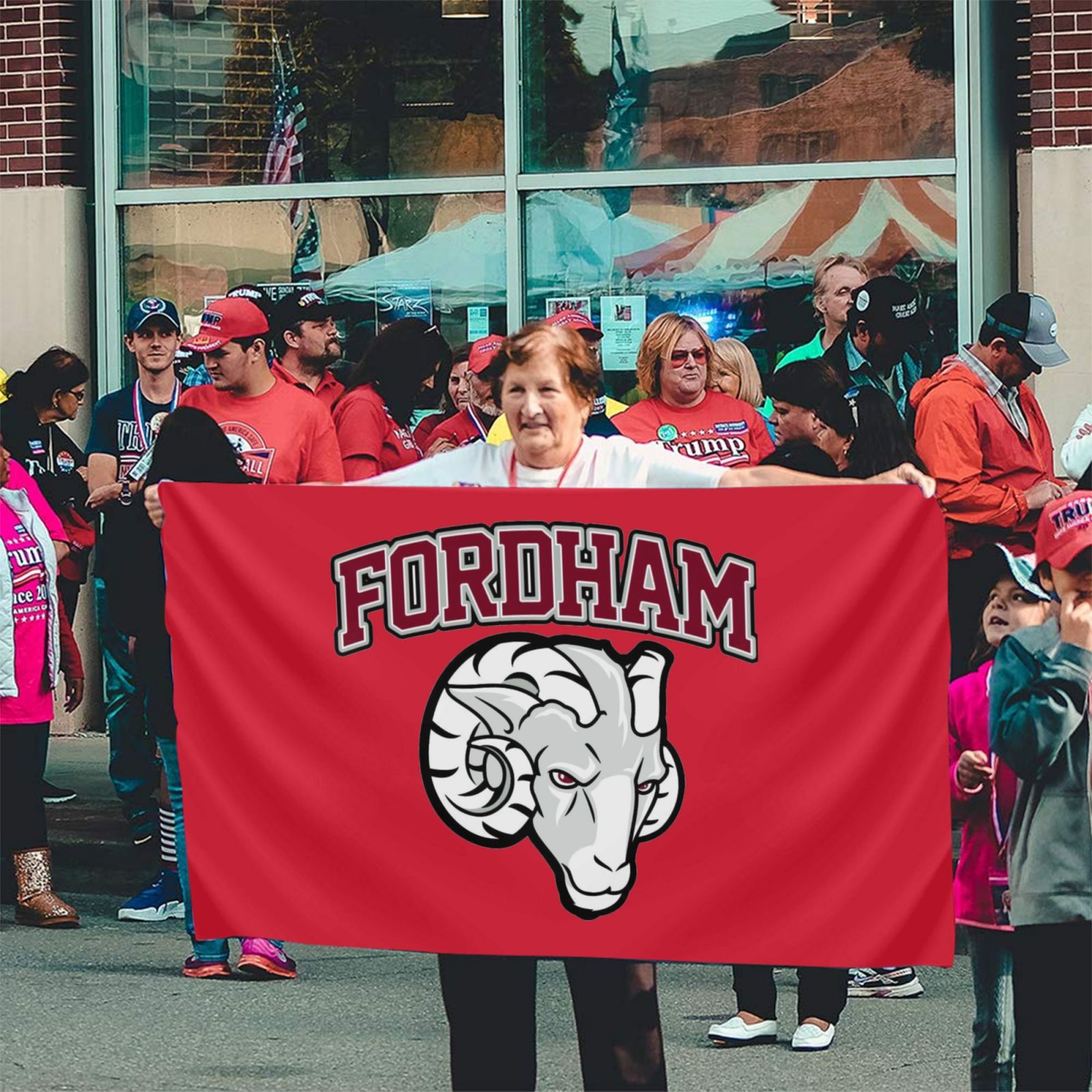 Fordham Rams Logo Flag 3x5 Outdoor ,Sewn Stripes, Stronger Brass ...