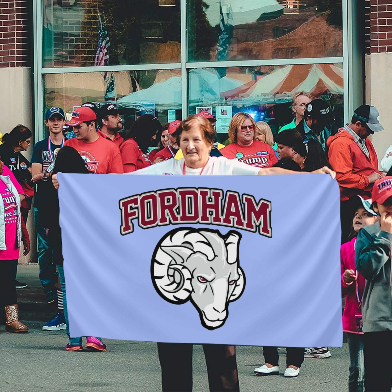 Fordham Rams Logo Flag 3x5 Outdoor ,Sewn Stripes, Stronger Brass ...