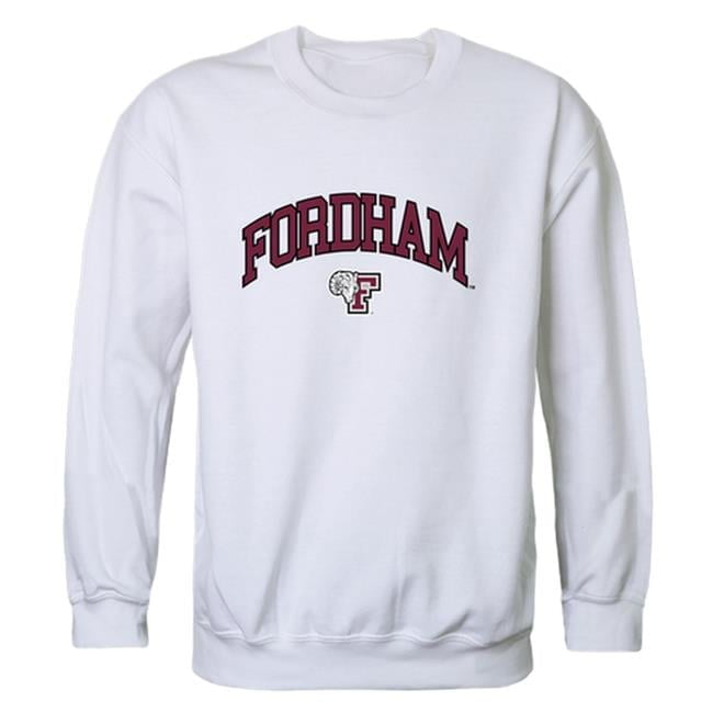 Fordham University Men Campus Crewneck Sweatshirt, White - Extra Large ...