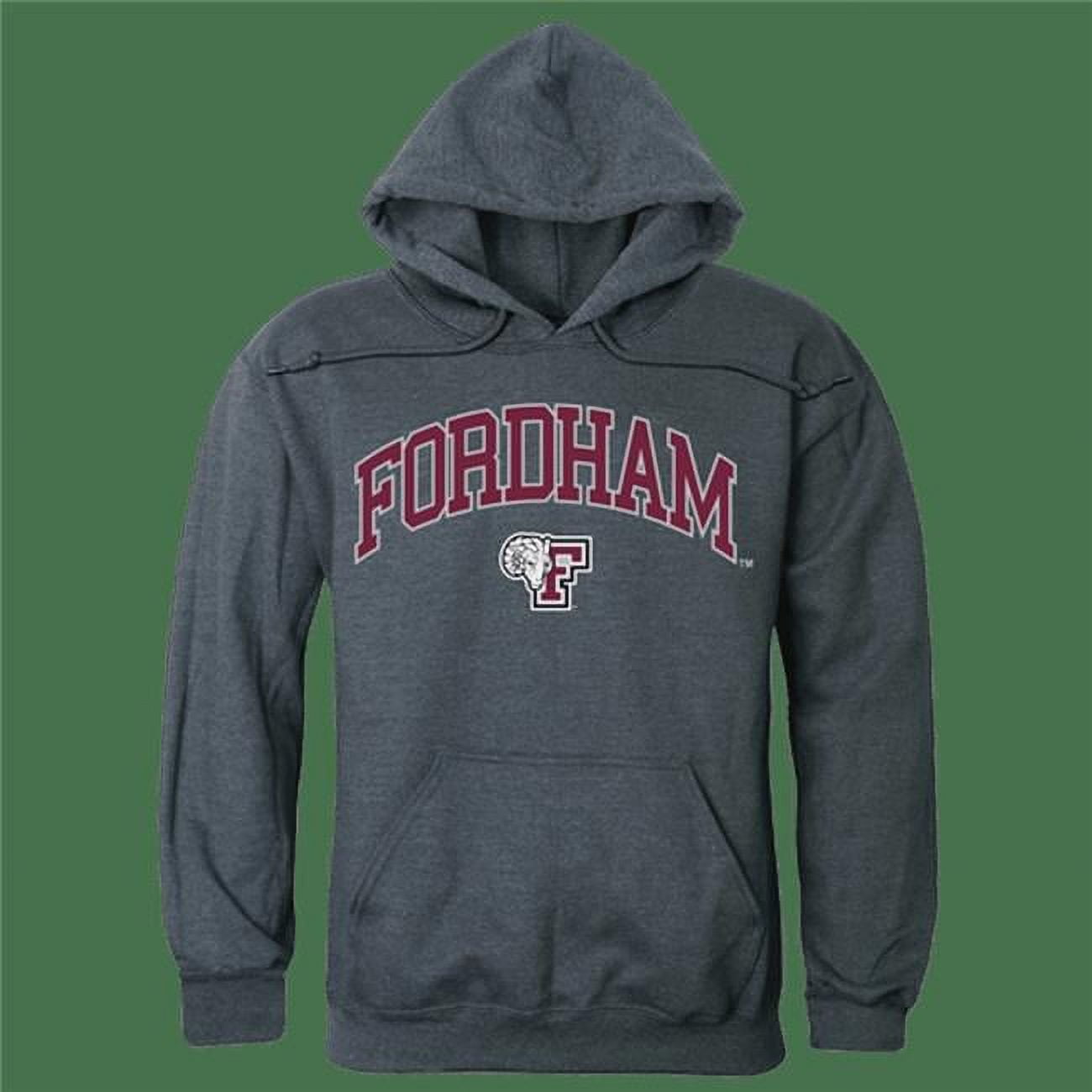 Fordham University Men Campus Hoodie, Heather Charcoal - Small ...