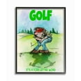 Fore Letter Word Funny Golf Cartoon Sports Design XXL Framed Giclee ...