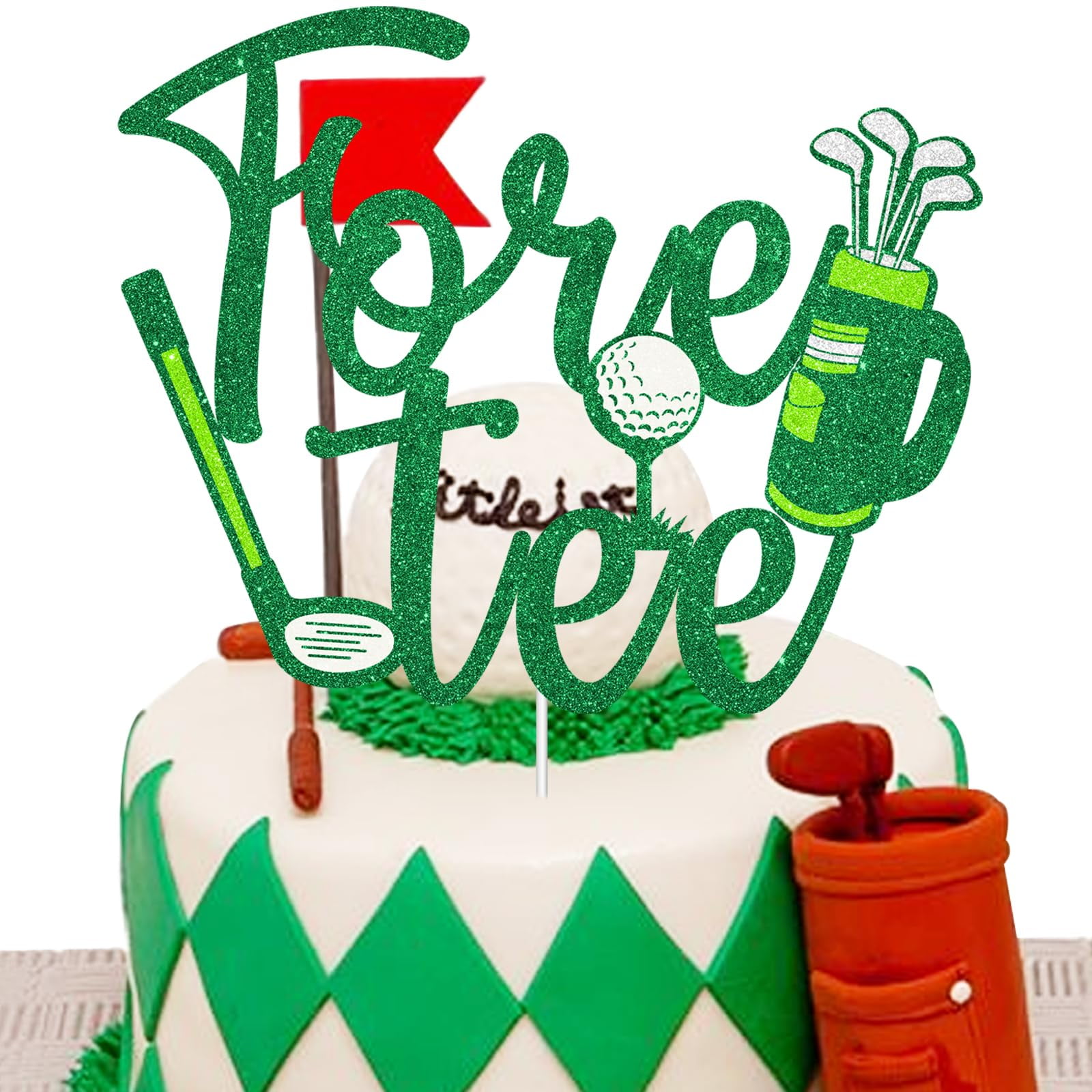 Fore Tee Golf SCH4 Cake Topper - Happy 40th Birthday Cake Topper - Golf ...