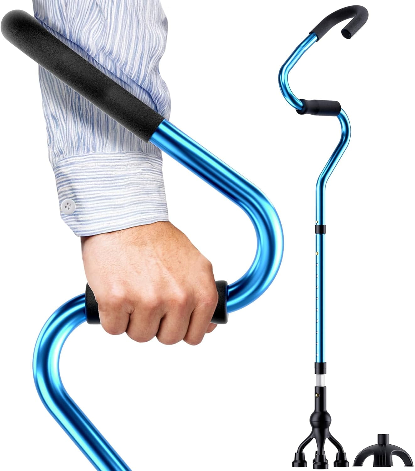 Forearm Crutches for Adults, Self-Standing Lightweight Adjustable ...