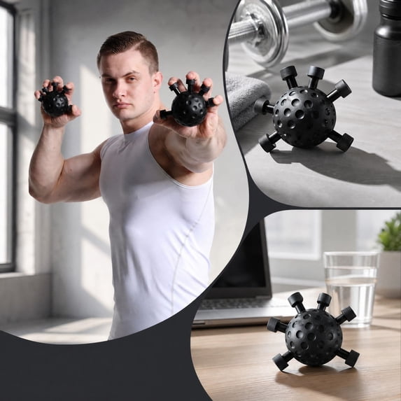 Forearm & Finger Strength Trainer Ball, Multi‑Directional Hand Grip ...
