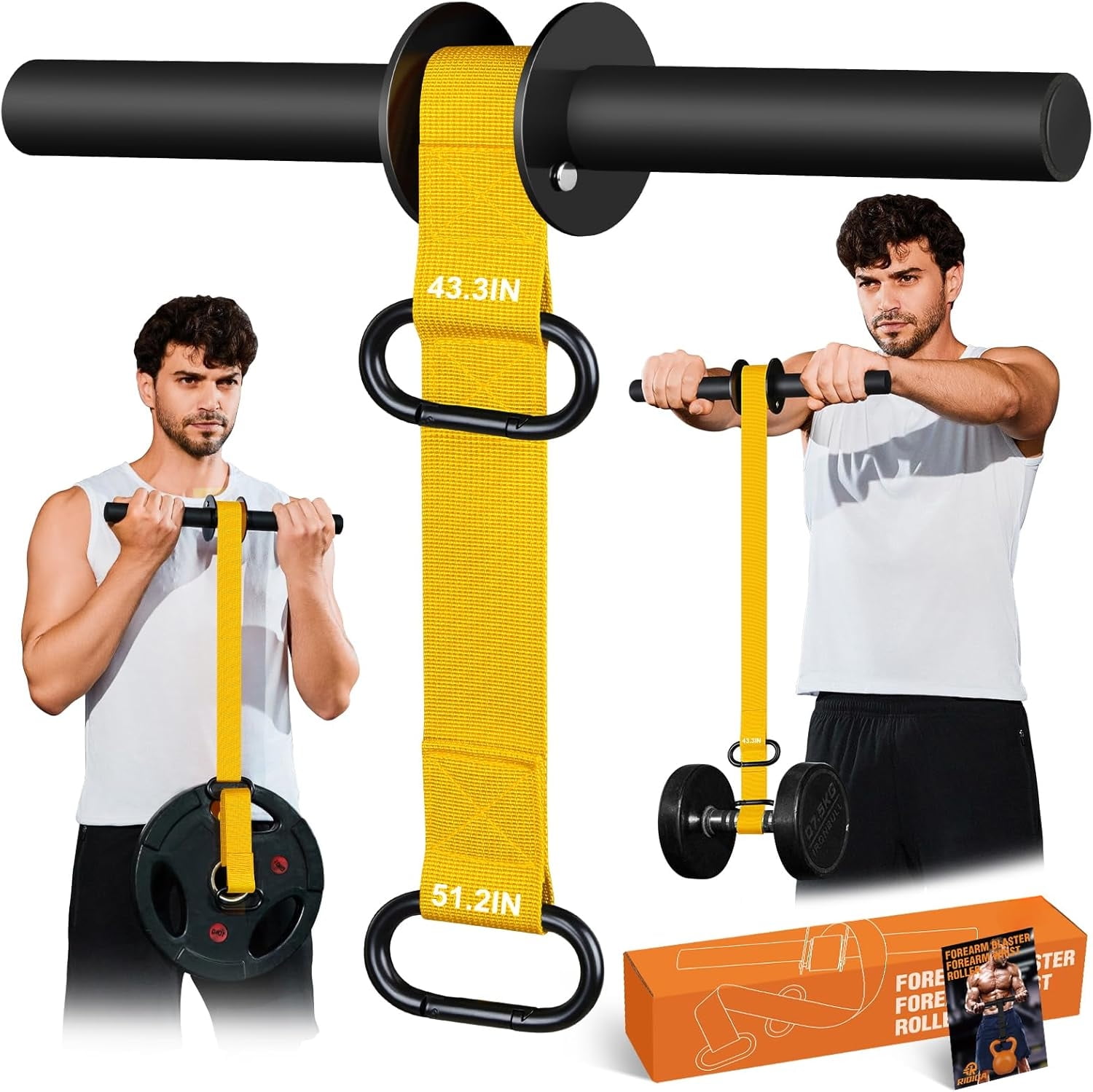 Forearm Strengthener and Wrist Roller, 43.3 inch Or 51.2 inch Ultra ...