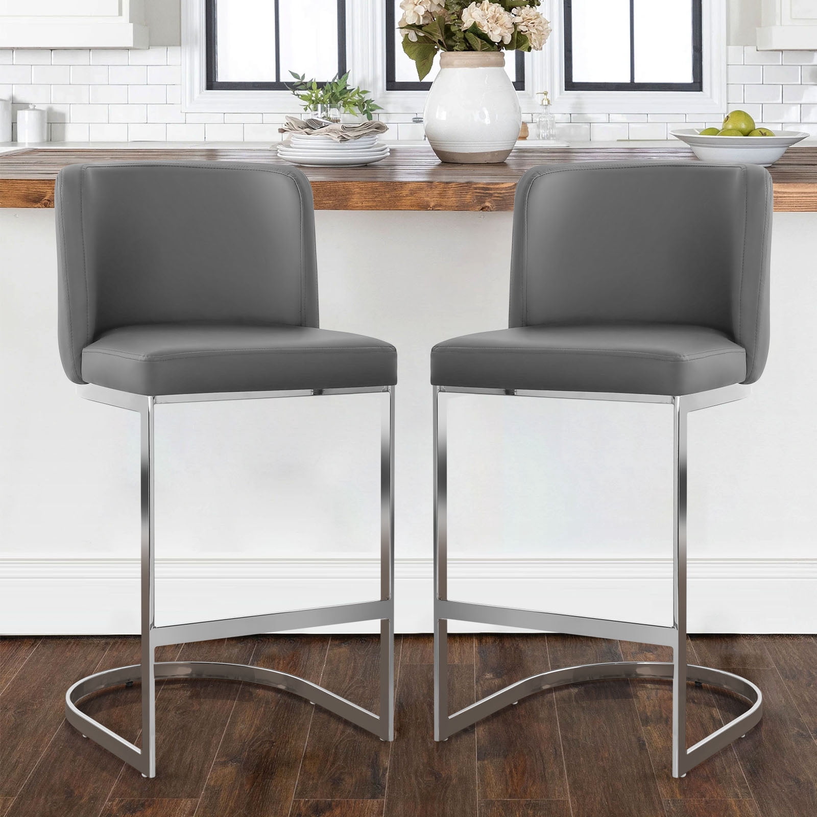 Foreate 26" Counter Height Bar Stools Set of 2 Modern Counter Stools ...