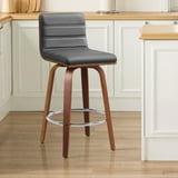 Foreate 26" Swivel Counter Height Bar Stool, PU Leather, 440LBS ...