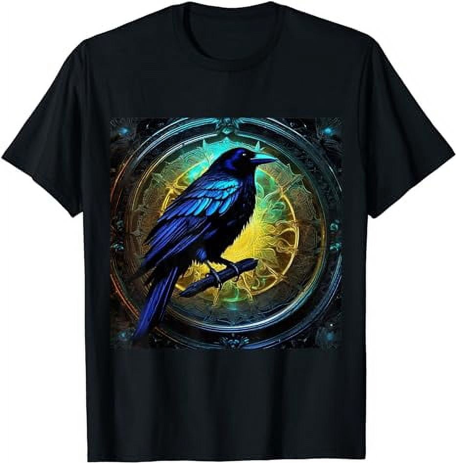 Foreboding Classic Horror Raven Magic Nerdy and Cool Graphic T-Shirt ...
