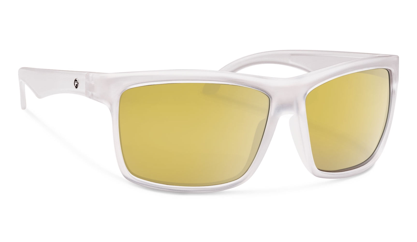Forecast Ajay Sunglasses - Matte Crystal/Gold Mirror Polycarbonate ...