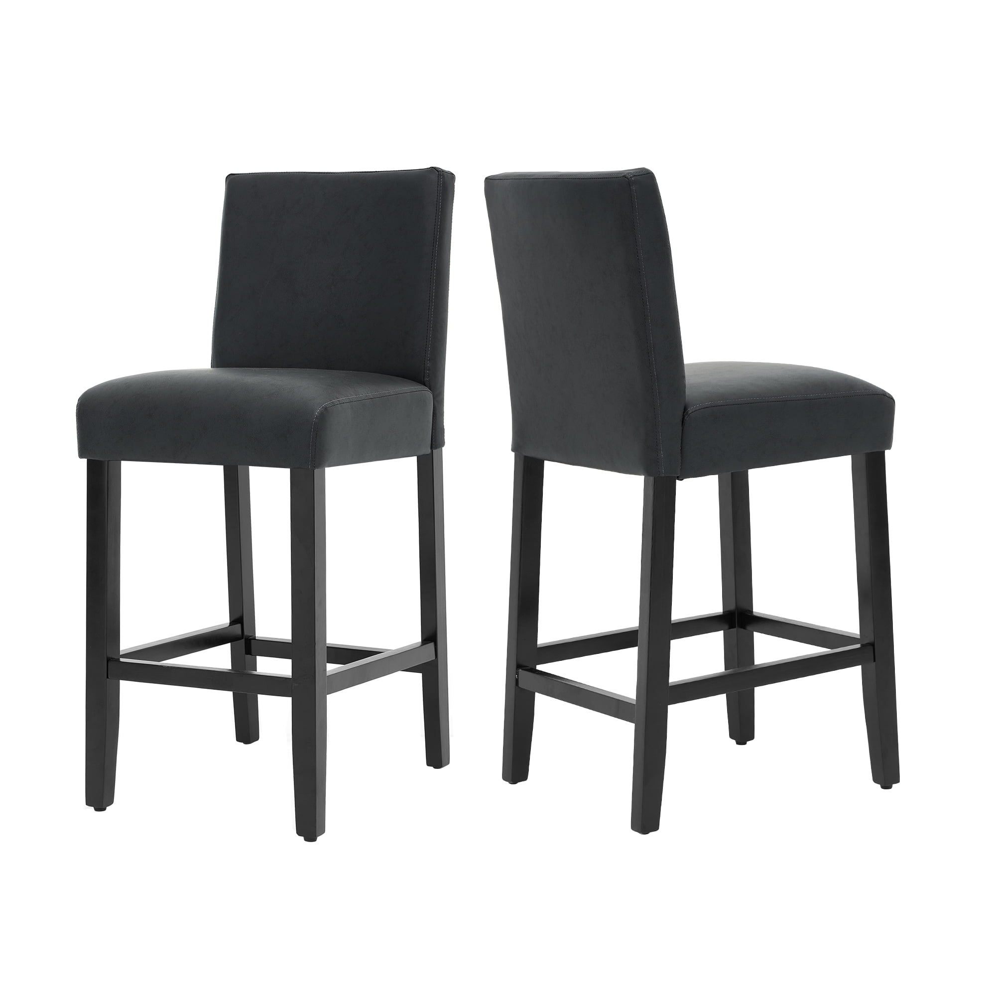 Foredo Chenille Bar Stools set of 2, Modern Upholstered Bar Height Bar ...