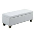 Foredo Rectangle Ottoman with Storage, Modern Faux Leather Bench with ...