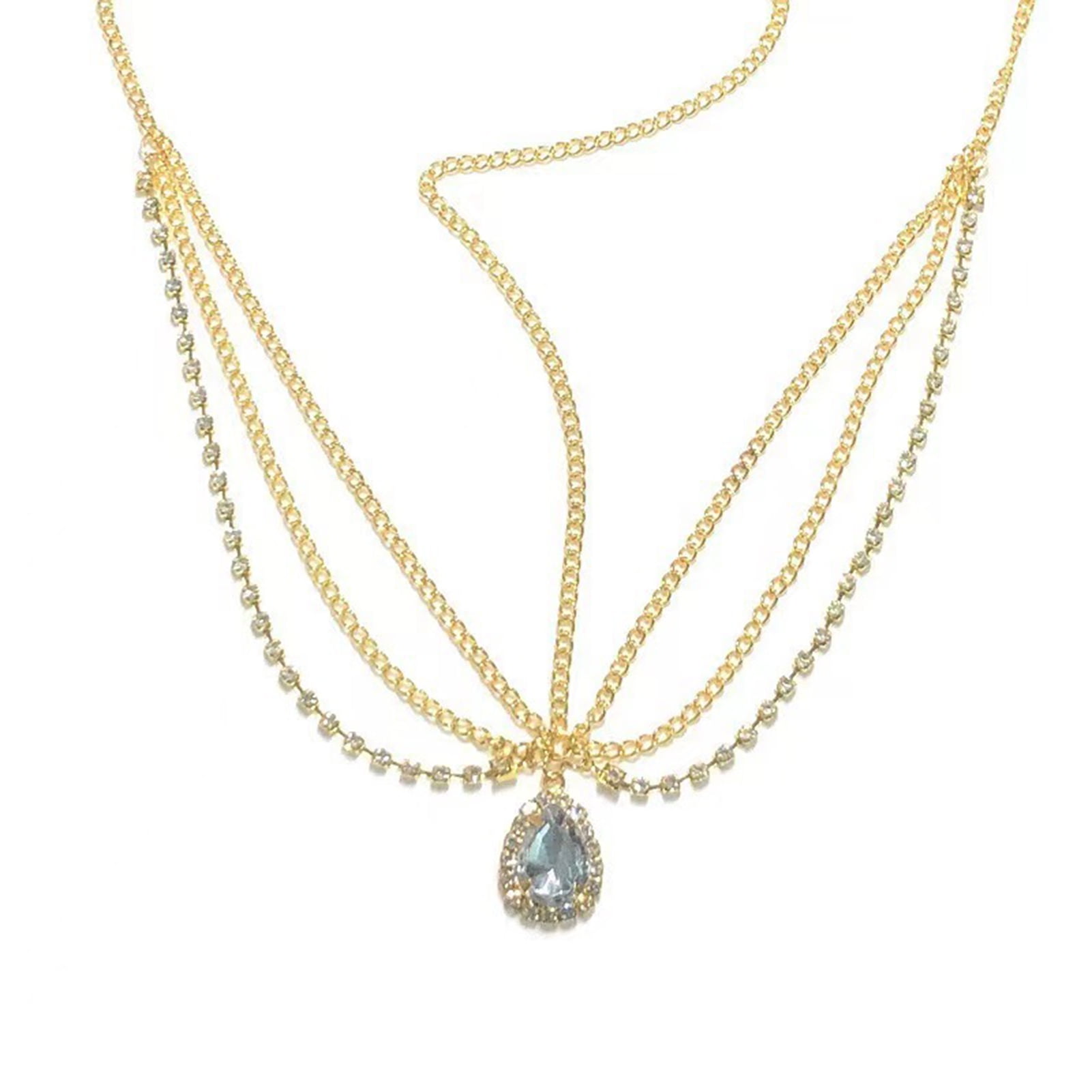 Forehead Chain Water Drop Pendant Decoration Adjustable Head ...