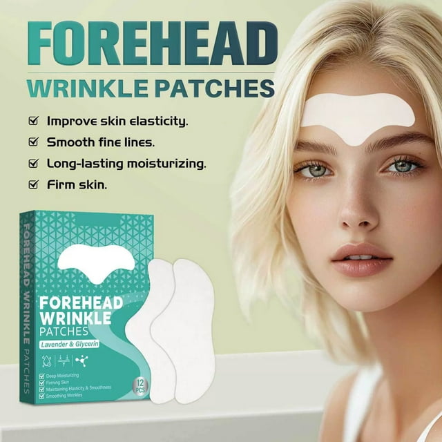 Forehead Wrinkle Patches 12Pcs with Lavender Oil, Collagen, Anti ...