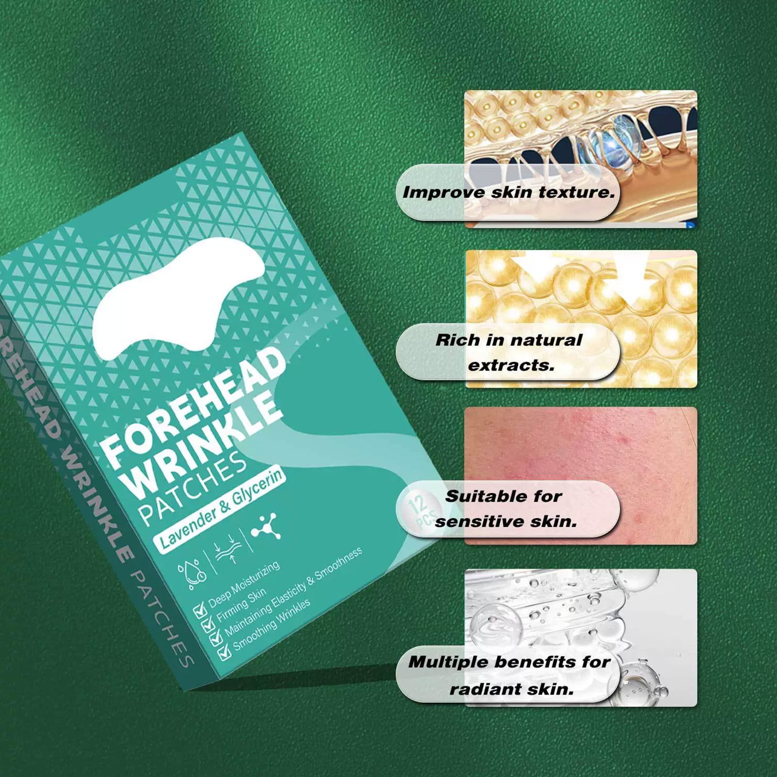 Forehead Wrinkle Patches – Glycerin & Lavender Oil Infused, Target ...