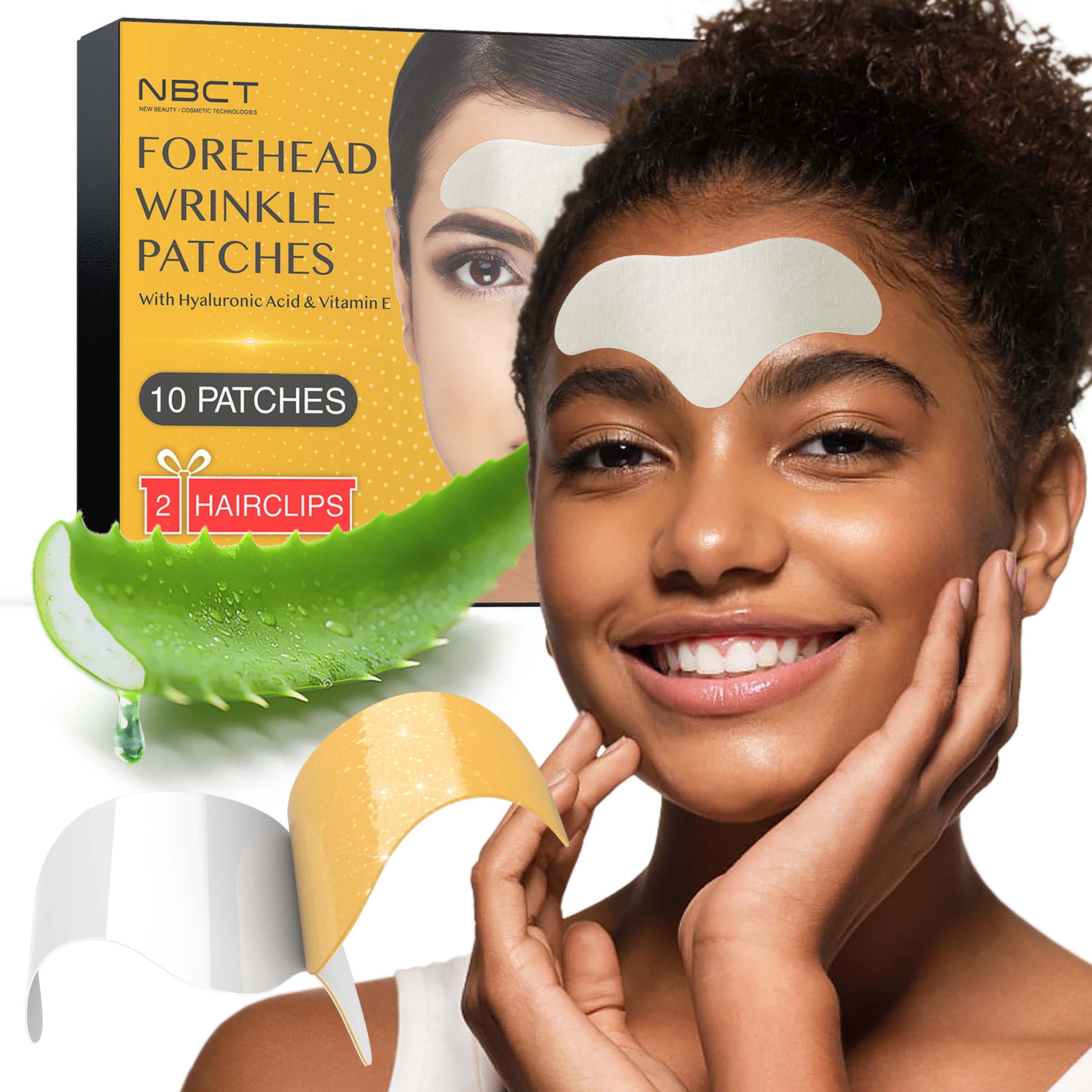 Forehead Wrinkle Patches with Hyaluronic Acid & Vitamin E - Anti Aging ...