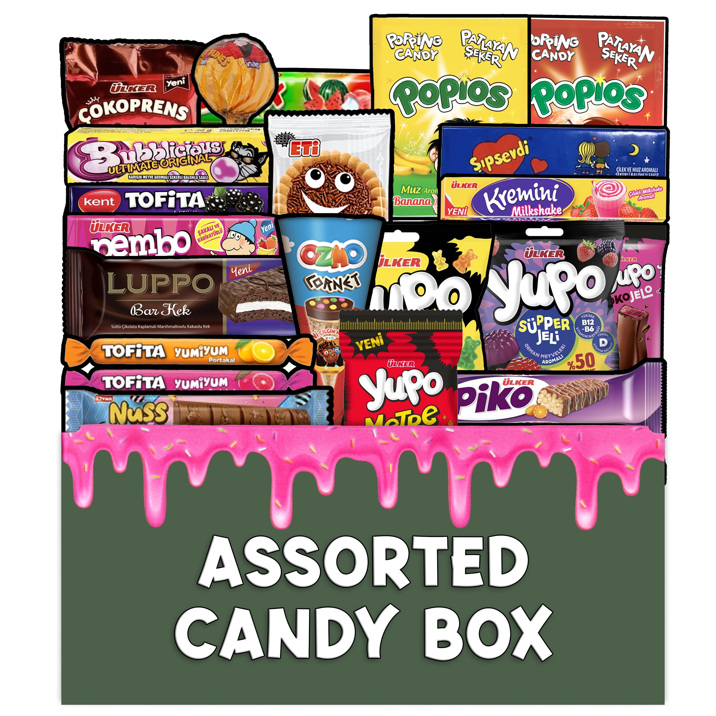 Foreign Candy Gift Box – 20pcs Exotic Sweets & Snacks – Turkish Candy ...