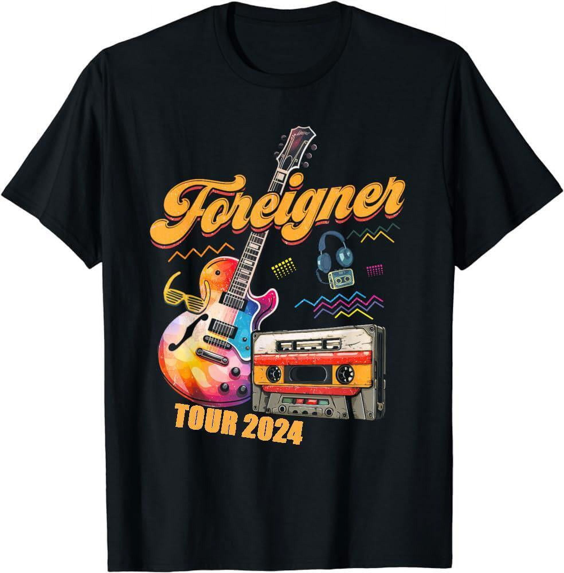 Foreigner Band Tour 2024 Black Short Sleeve All Size T-Shirt Gift ...